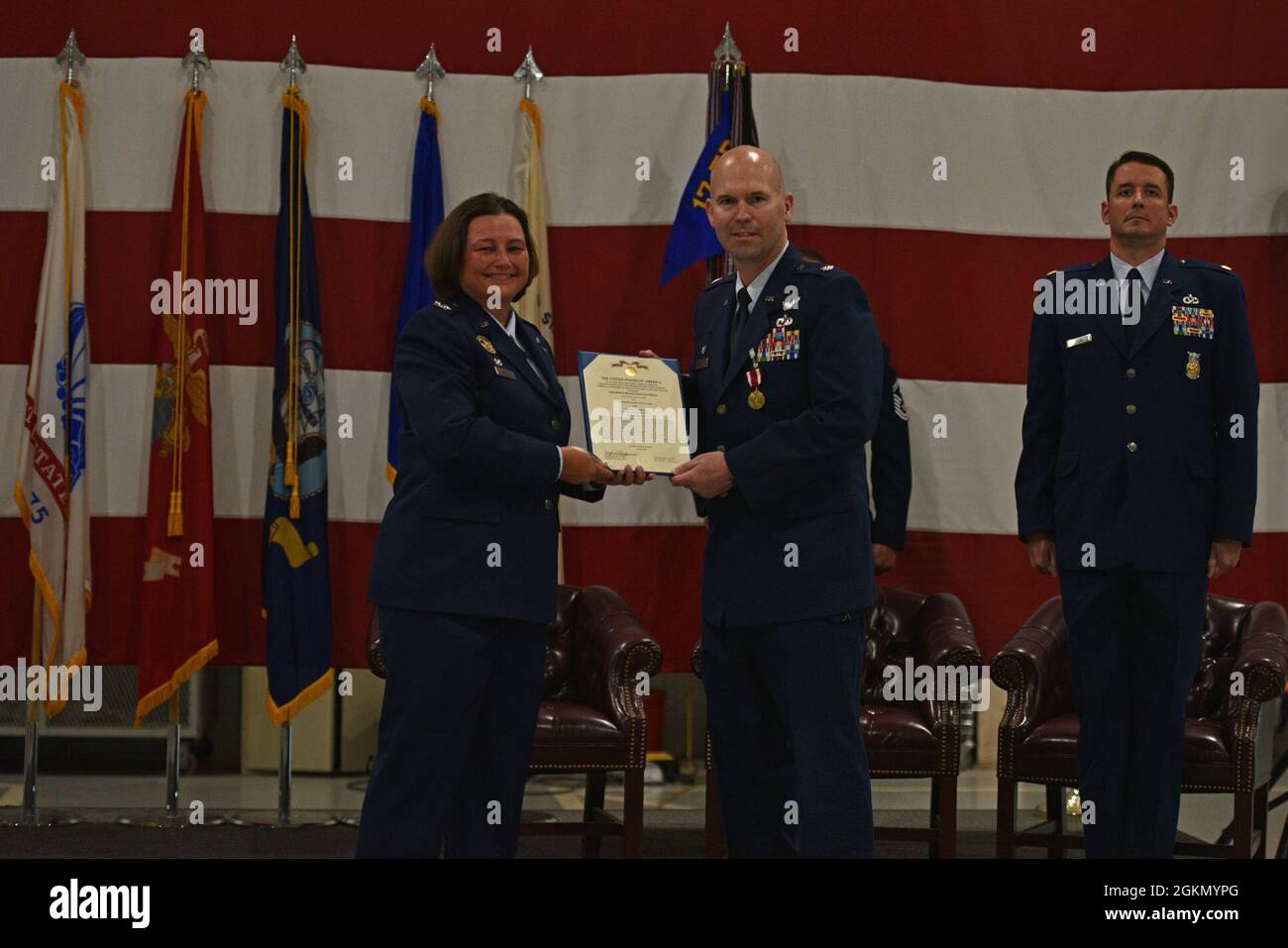 U.S. Air Force Col. Angelina Maguinness, 17th Training Group commander ...
