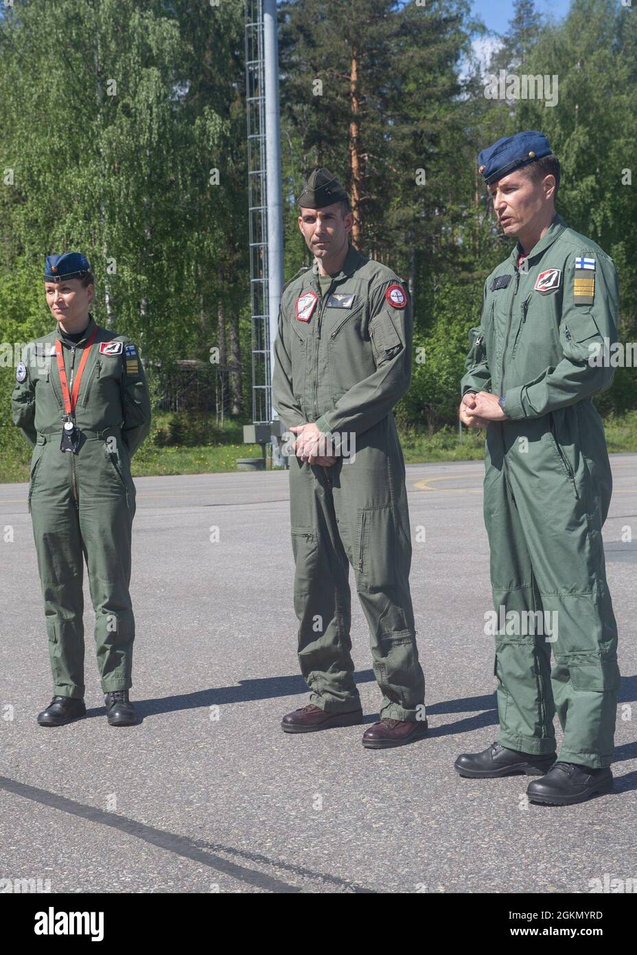 Finnish Air Force Lt. Col. Inka Niskanen, commanding officer of Fighter ...