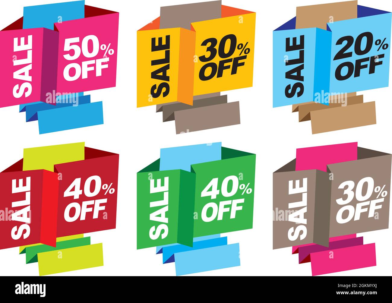 Vector set of point of sales. Messages include sale and discounts Stock ...