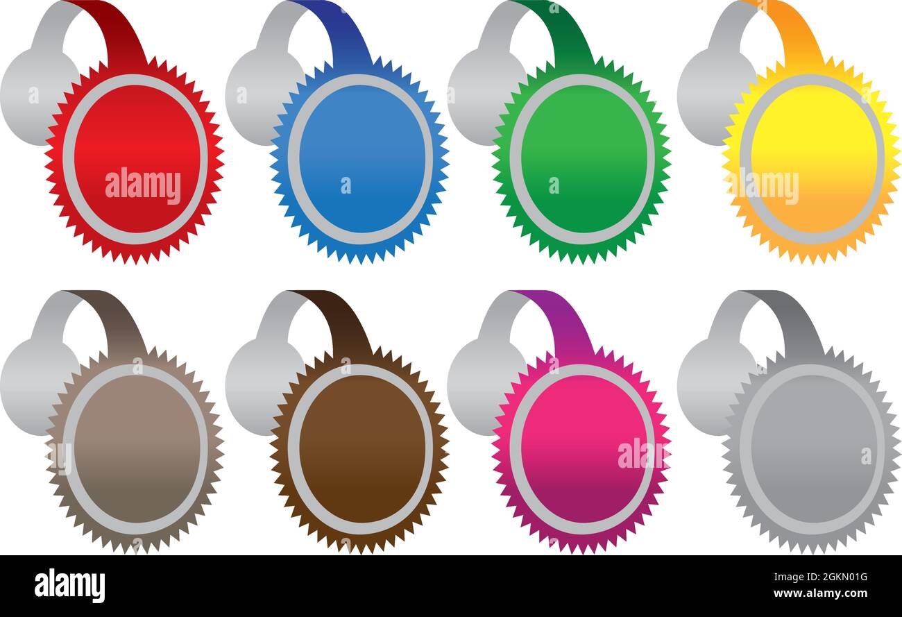 A set of Star-shaped Vector advertising wobblers with different colors ...