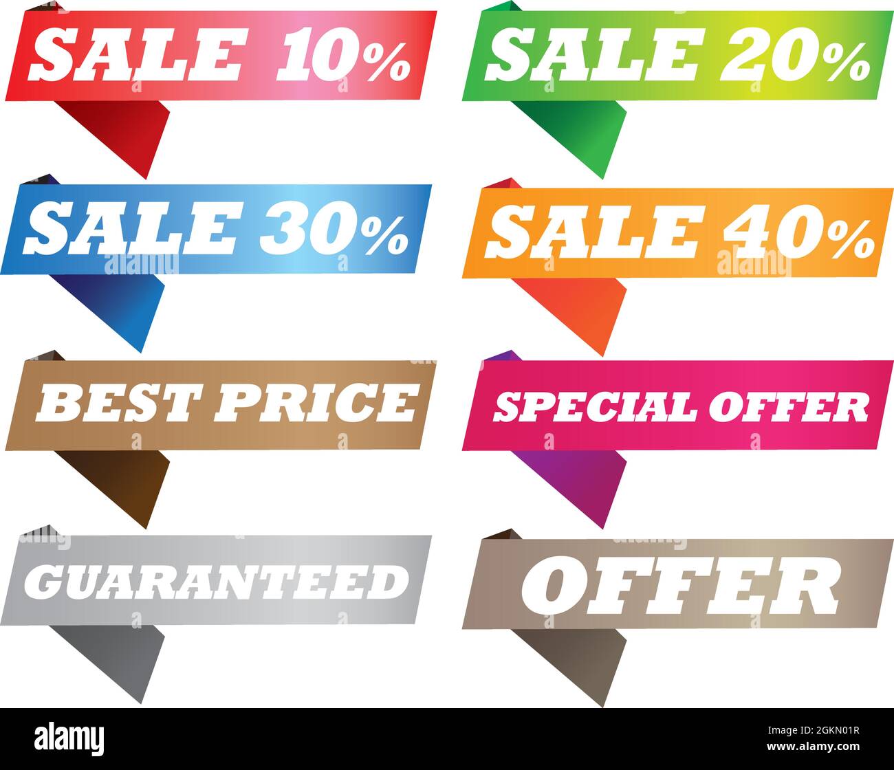 Vector illustration of colorful discount sell labels Stock Vector Image ...