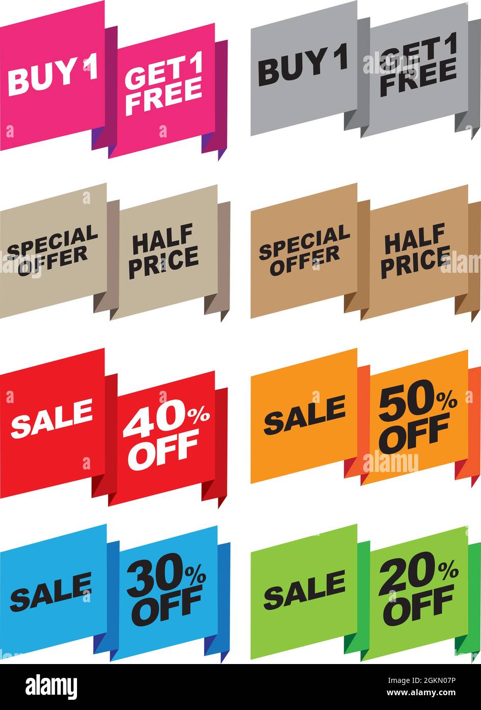 Vector set of special offer labels and banners Stock Vector Image & Art ...