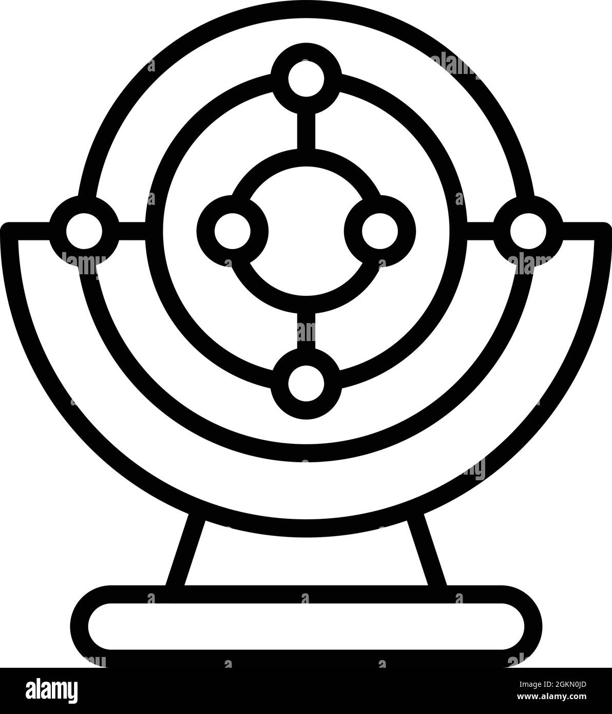 Magnetic pendulum icon outline vector. Magnet telescope. Science ...