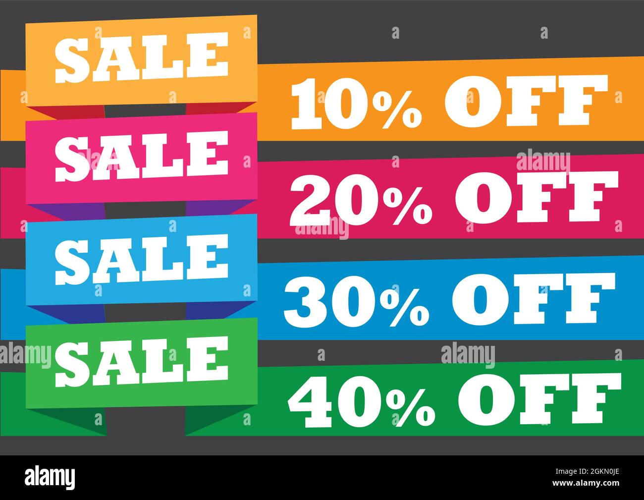 Discount paper folding sale labels. Vector illustration Stock Vector ...