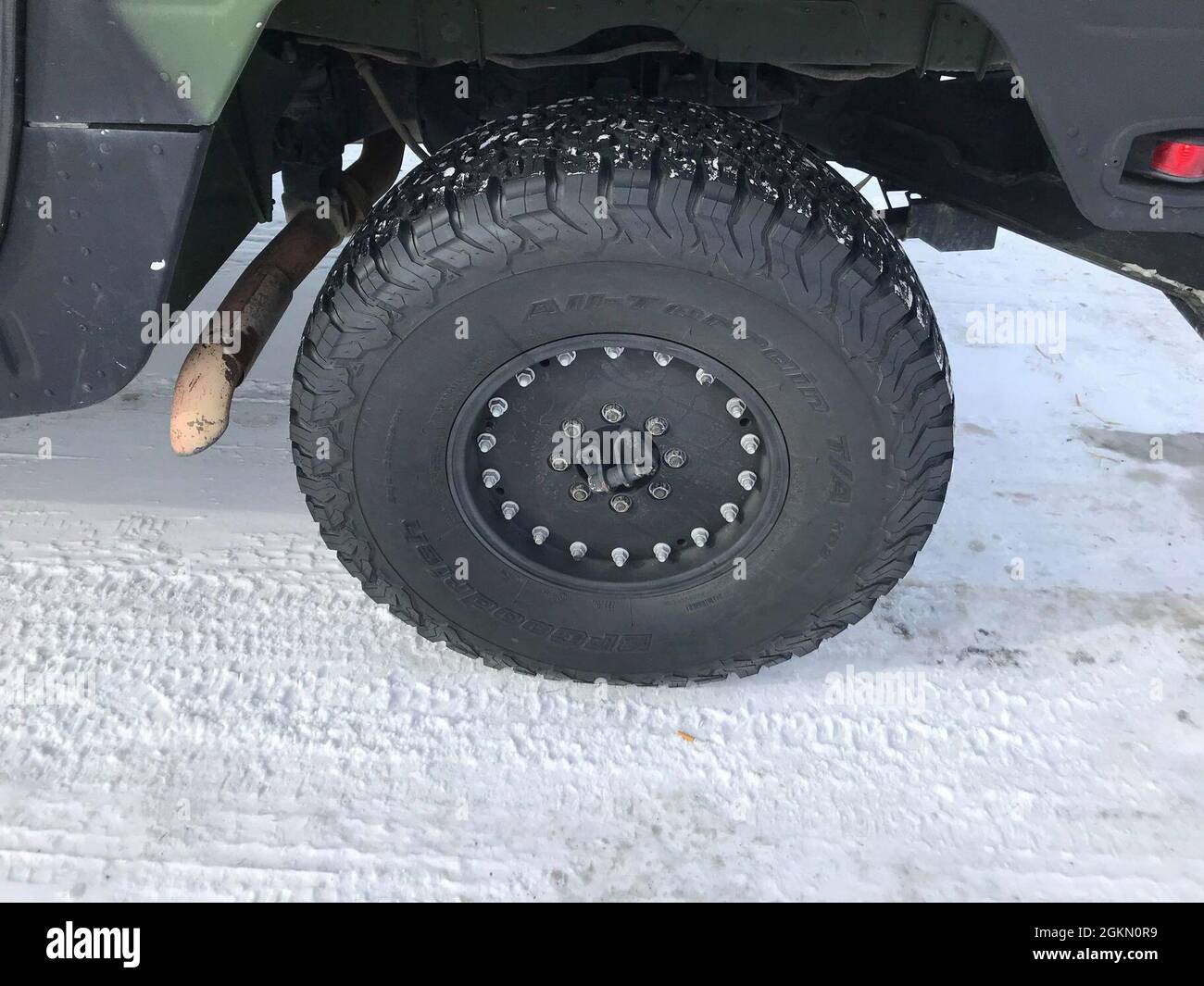 The BF Goodrich KO2 tire has optimum traction on snowy and icy terrains ...