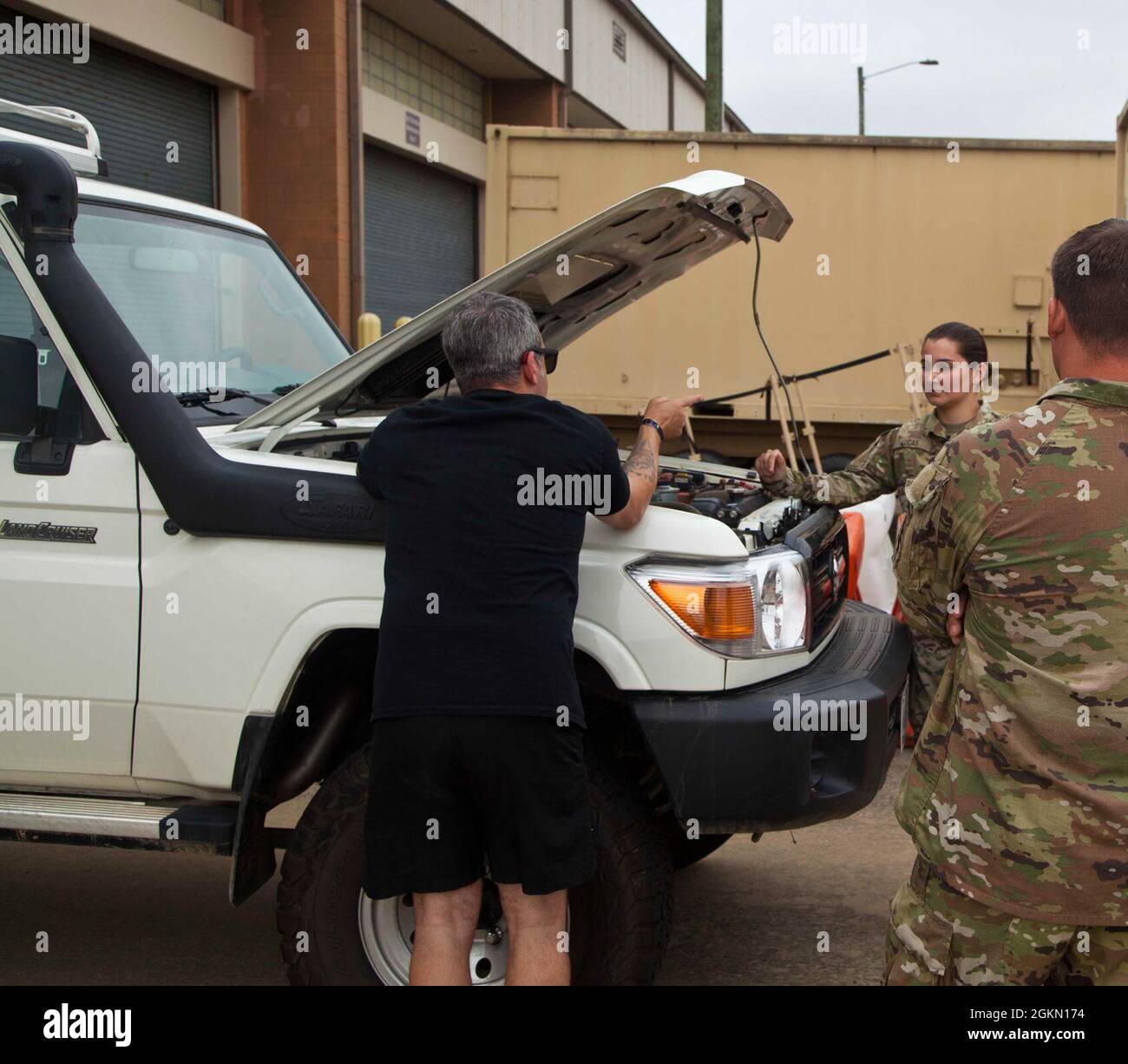 Staff Sgt. Emily Lucas explains to 4th PSYOP Group (Airborne) Outreach ...