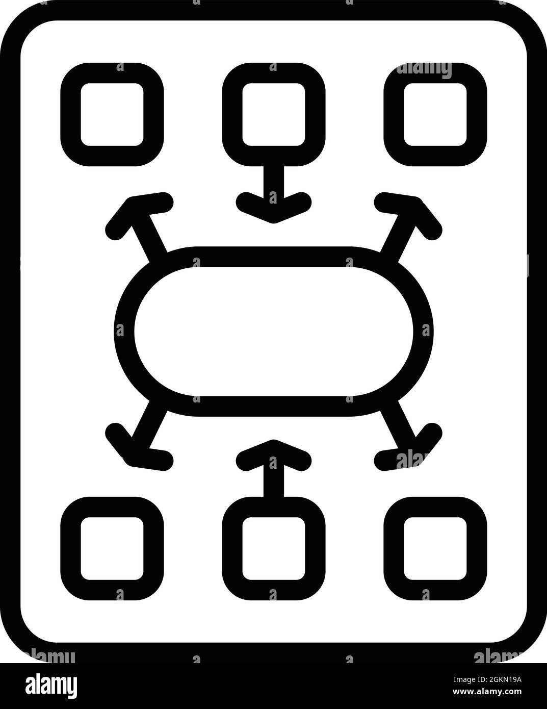 Work concentration icon outline vector. Workplace time. Job control ...