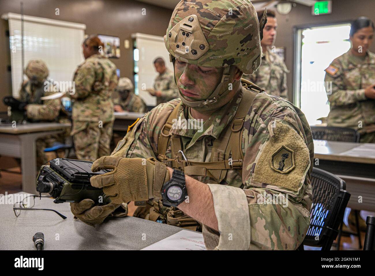 Sgt. Austin Davis, an infantryman assigned to 9th Mission Support ...