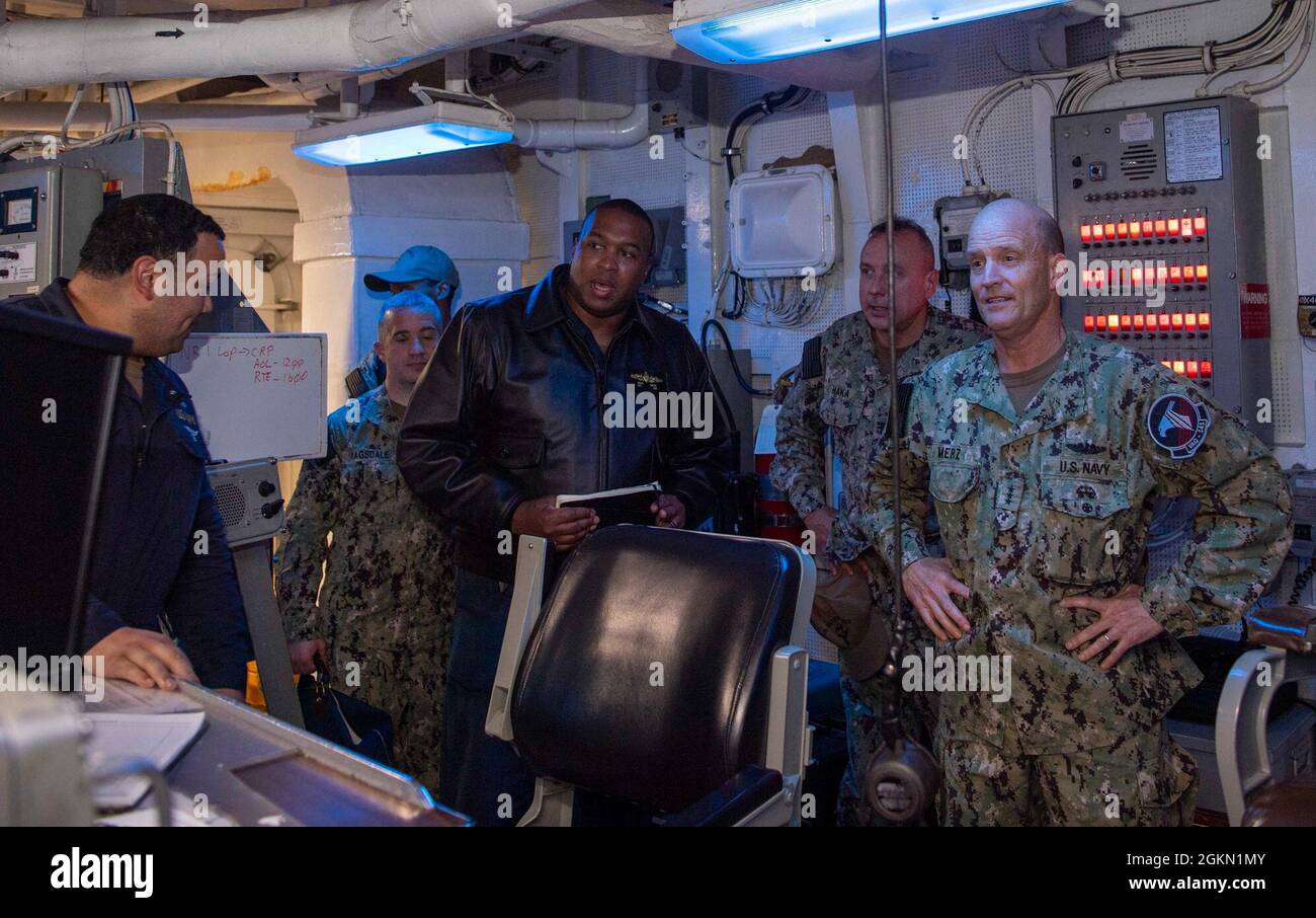 210602-N-JW440-1032 PHILIPPINE SEA (June 2, 2021) Capt. Sharif Calfee ...