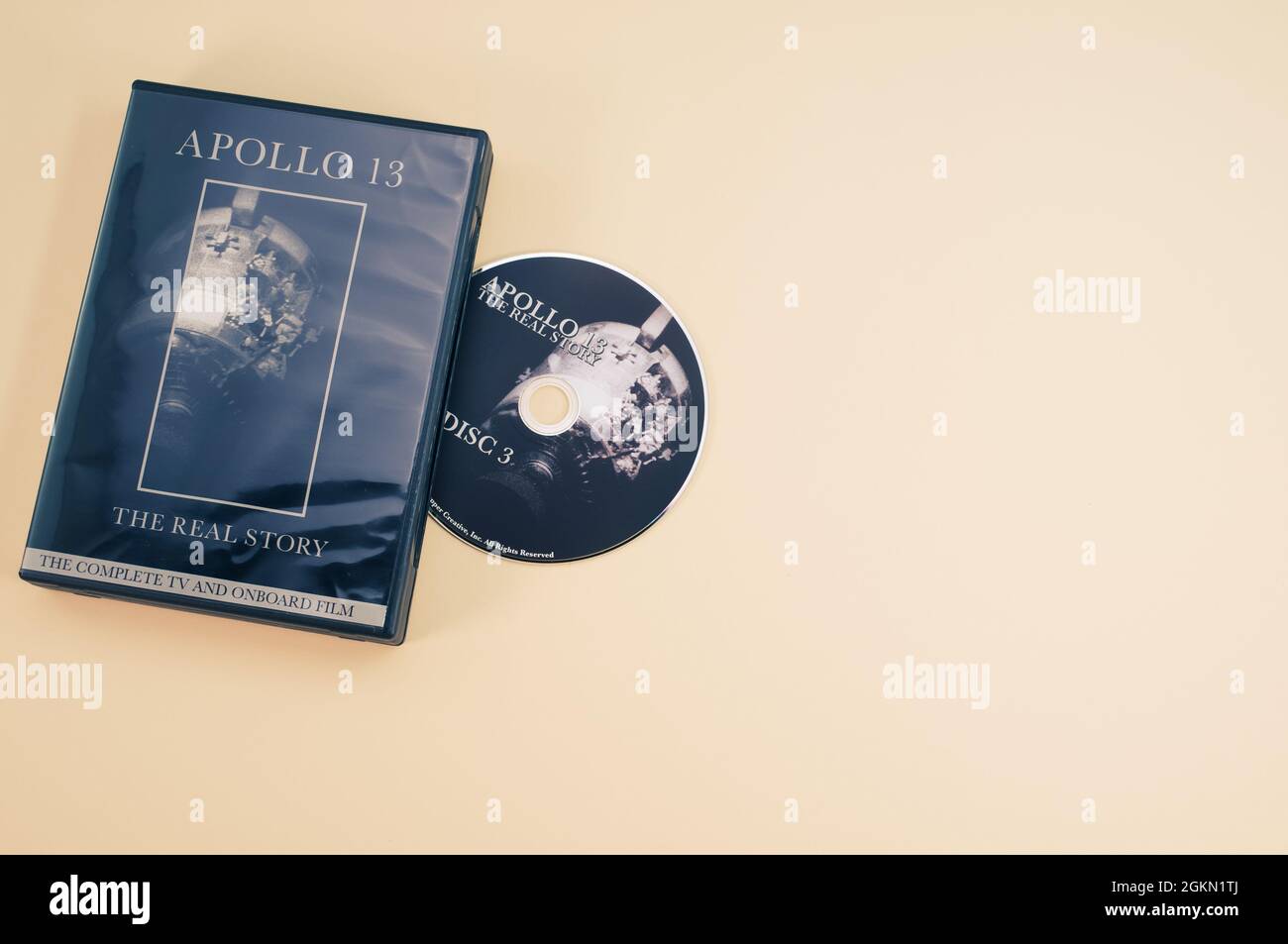 Apollo 13 aborted moon mission documentary DVD media with copy space ...