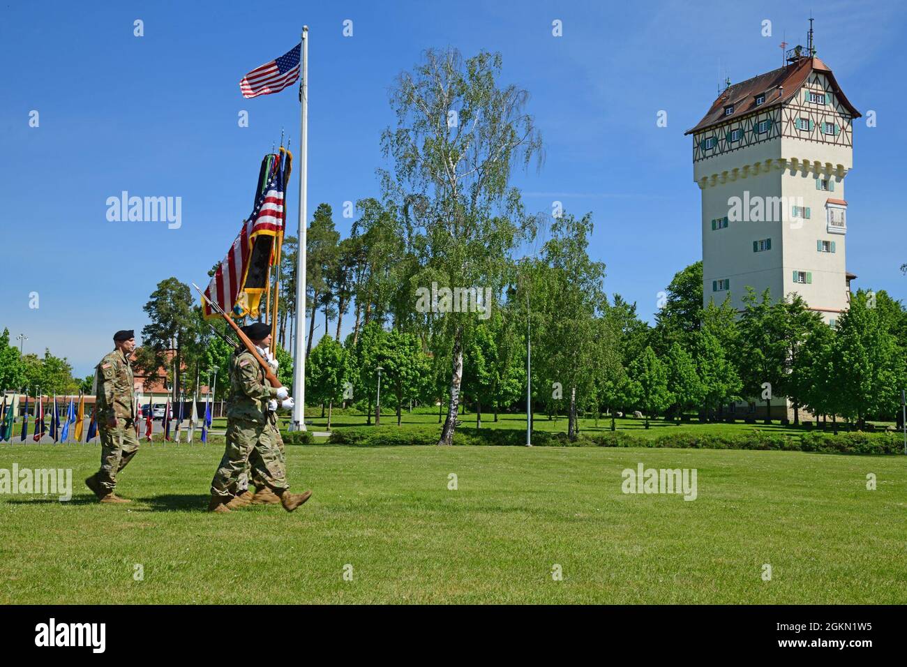 A U.S. Army Color Guard from the 7th Army Noncommissioned Officers ...