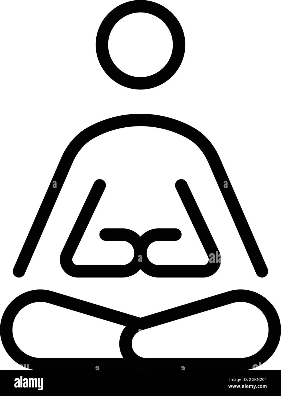 Spiritual balance icon outline vector. Health therapy. Harmony mind ...