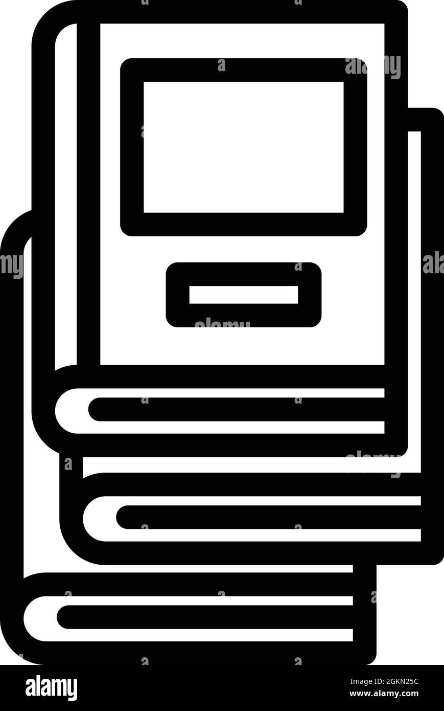 Library book icon outline vector. Study literature. School bookstore ...