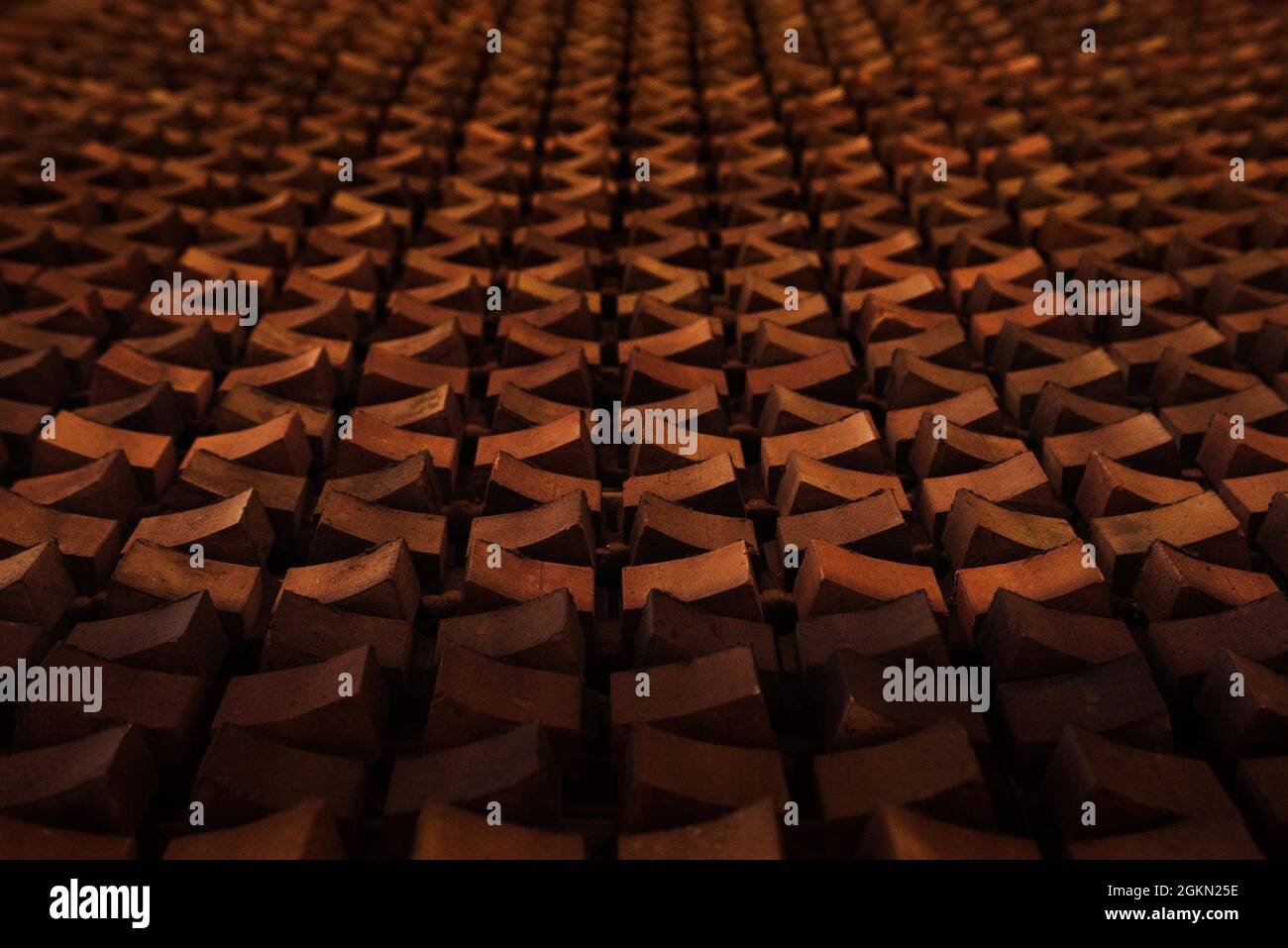 Acoustic texture wall. Sound, noise, echo suppression wall, an ...