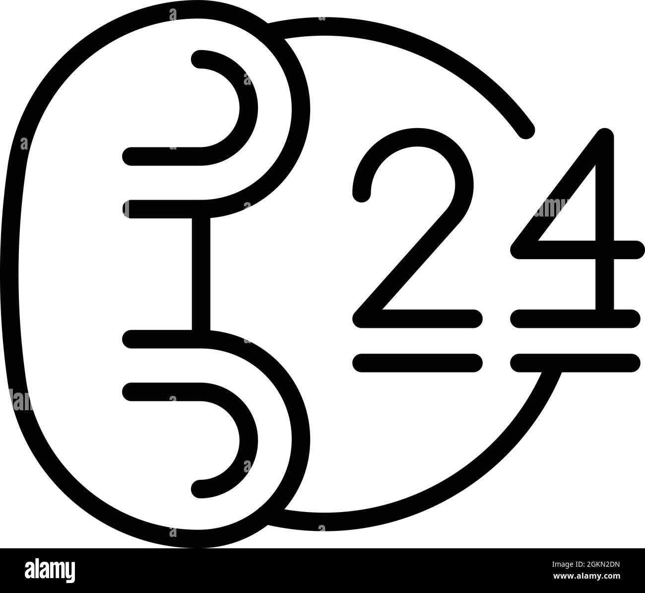 Delivery non stop icon outline vector. Open hour. Service support Stock ...