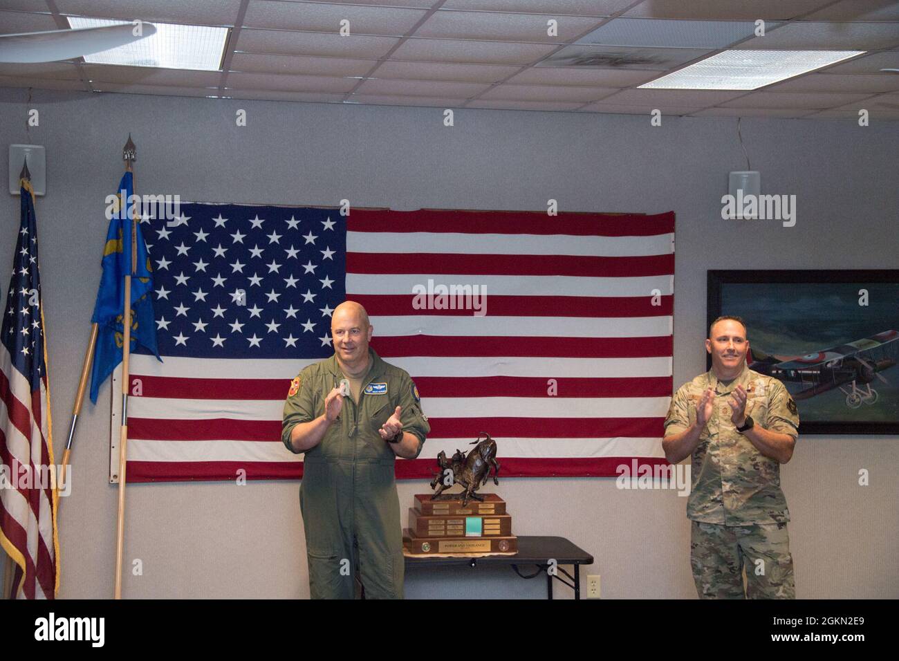 Maj. Gen. Brian Borgen, Tenth Air Force Commander and Chief Master Sgt ...