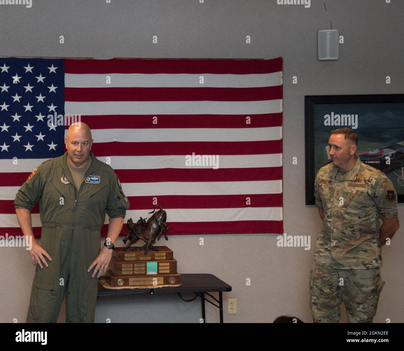 Maj. Gen. Brian Borgen, Tenth Air Force Commander and Chief Master Sgt ...
