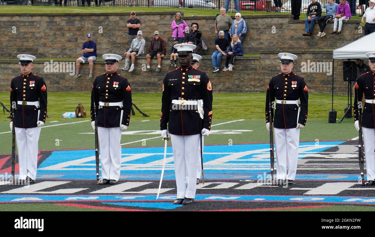 The U.S. Marine Corps Silent Drill Platoon held their final performance ...