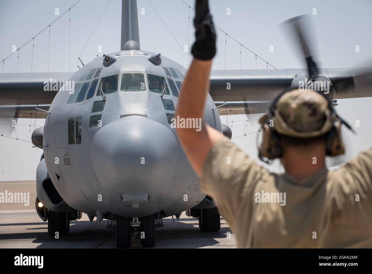 A U.S. Air Force EC-130H Compass Call assigned to the 41st ...