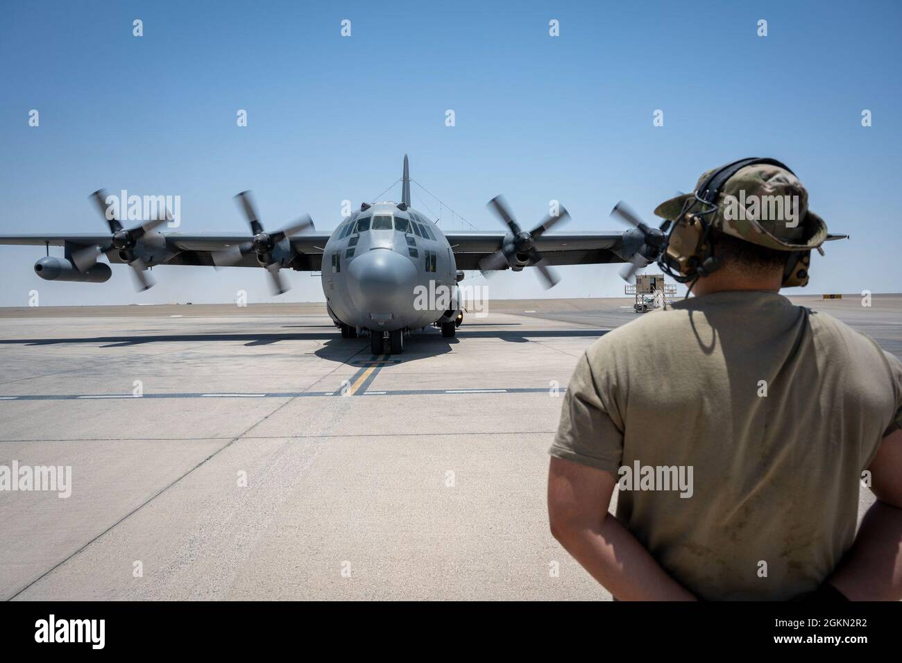 A U.S. Air Force EC-130H Compass Call assigned to the 41st ...