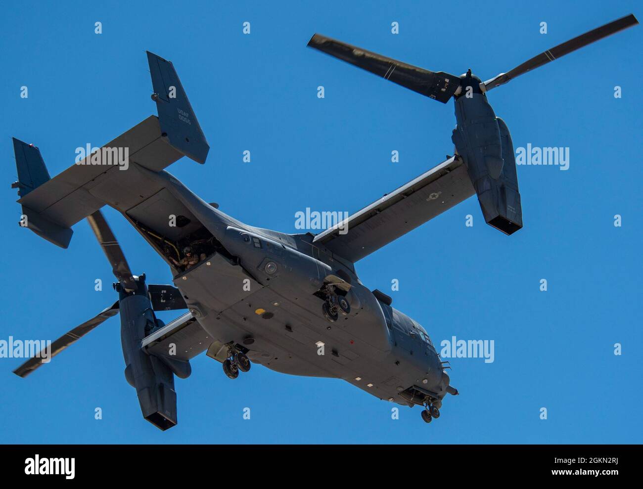 A CV-22B Osprey tiltrotor aircraft assigned to the 14th Weapons ...