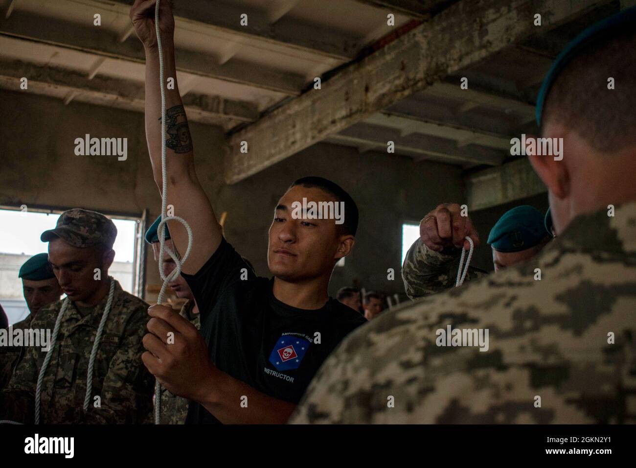 U.S. Marine Corps Staff Sgt. Tyler Ochs, an infantry unit leader with ...