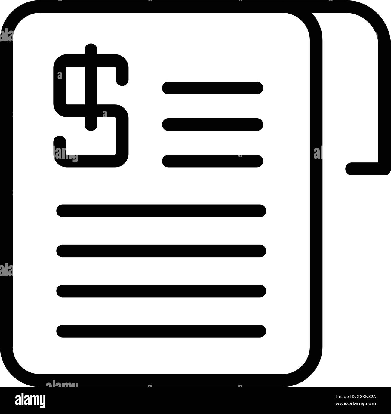 Sale contract icon outline vector. Price document. Legal paper Stock ...
