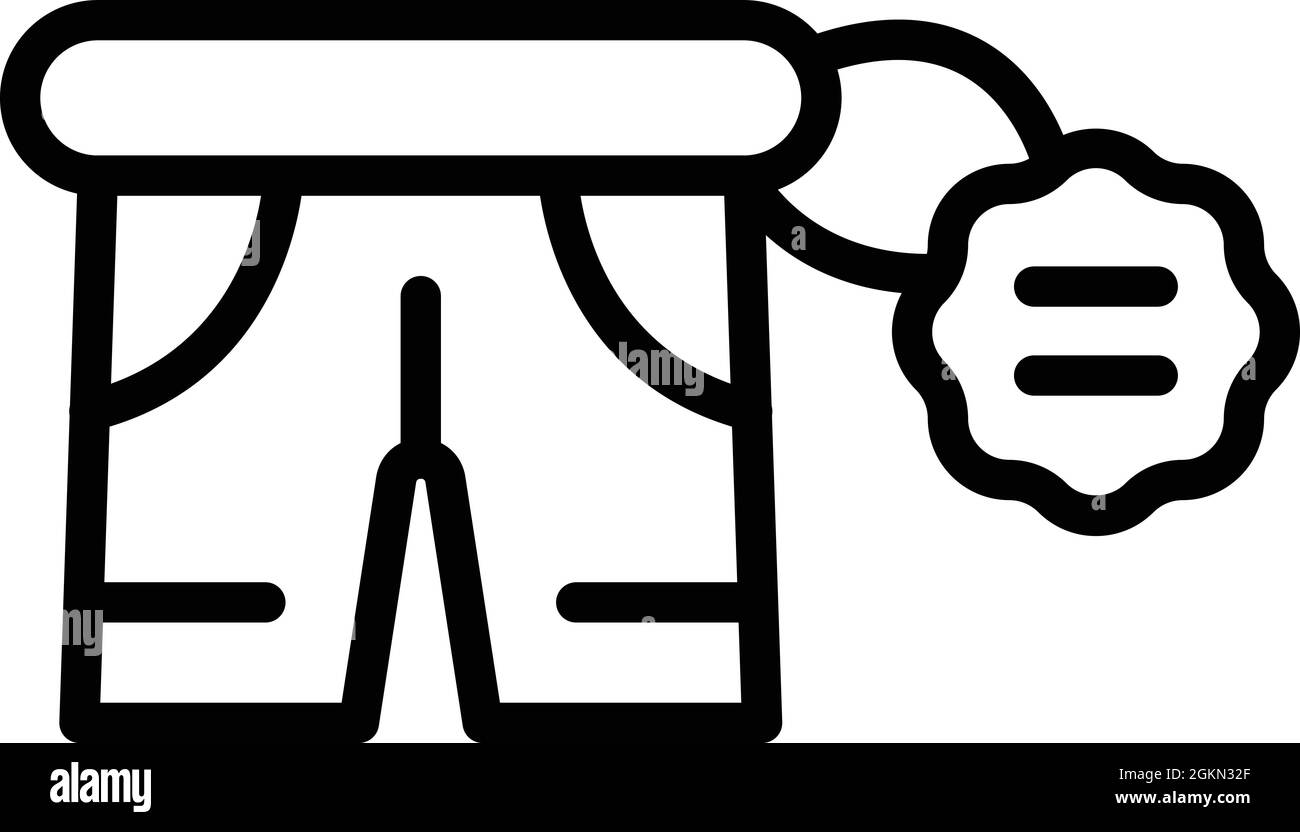 Price shorts icon outline vector. Tag sale. Label discount Stock Vector ...