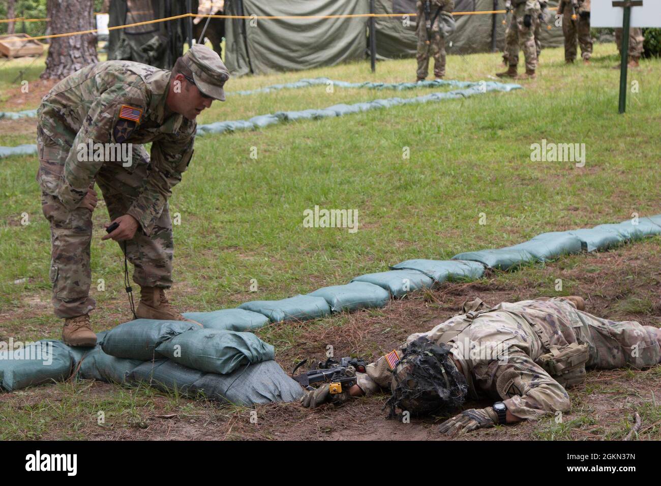 2LT Parish K. West, Alpha Company 2-30 IN, practices his individual ...