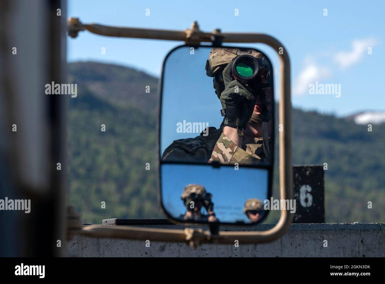 U.S. Army Sgt. Caleb Deal, a paratrooper assigned to Blackhawk Troop ...