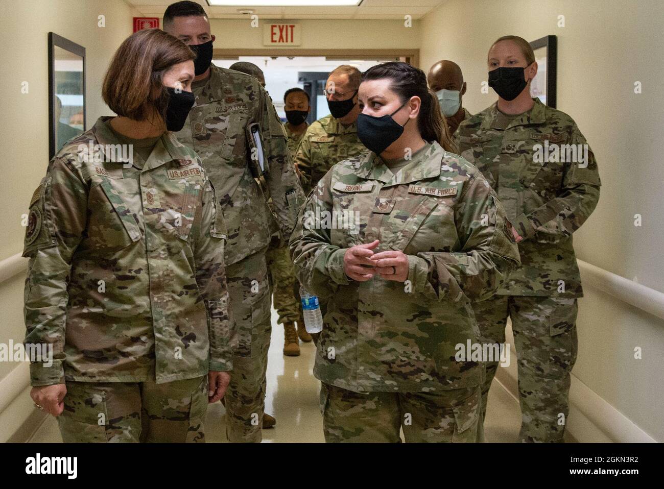 U.S. Air Force Master Sgt. Barbara Trevino, right, the 88th Medical ...