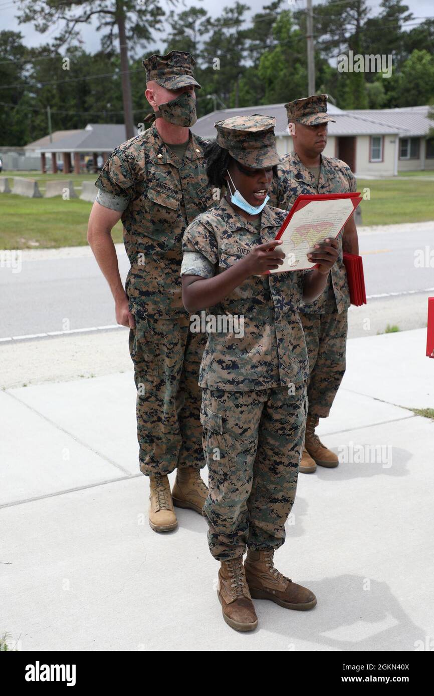 U.S. Marine Corps Cpl. Leslie A. Suero, a fiscal clerk with ...