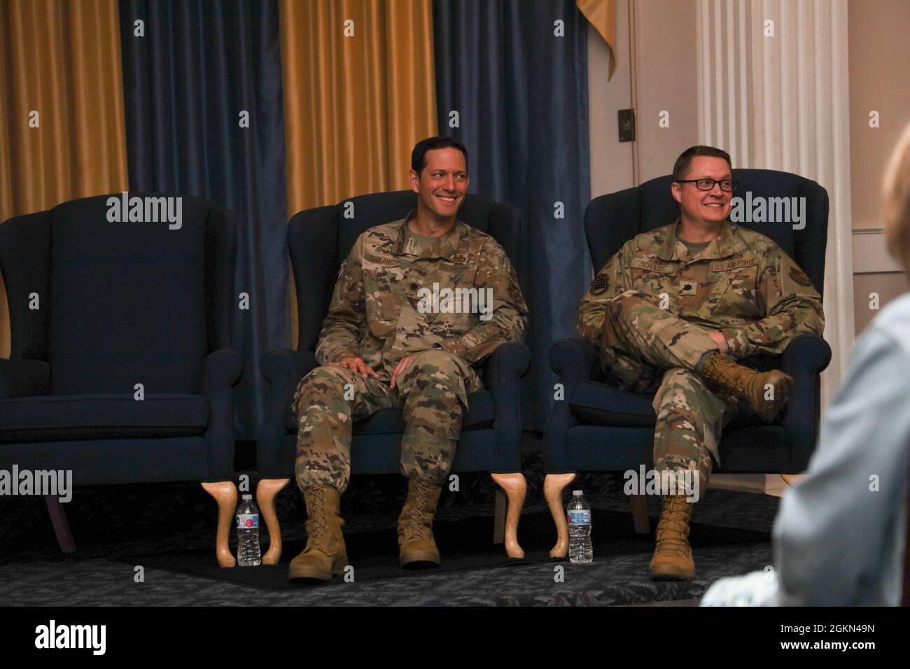 (Left) U.S. Air Force Lt. Col. Ryan LeBlanc, 11th Wing Civil Engineer ...