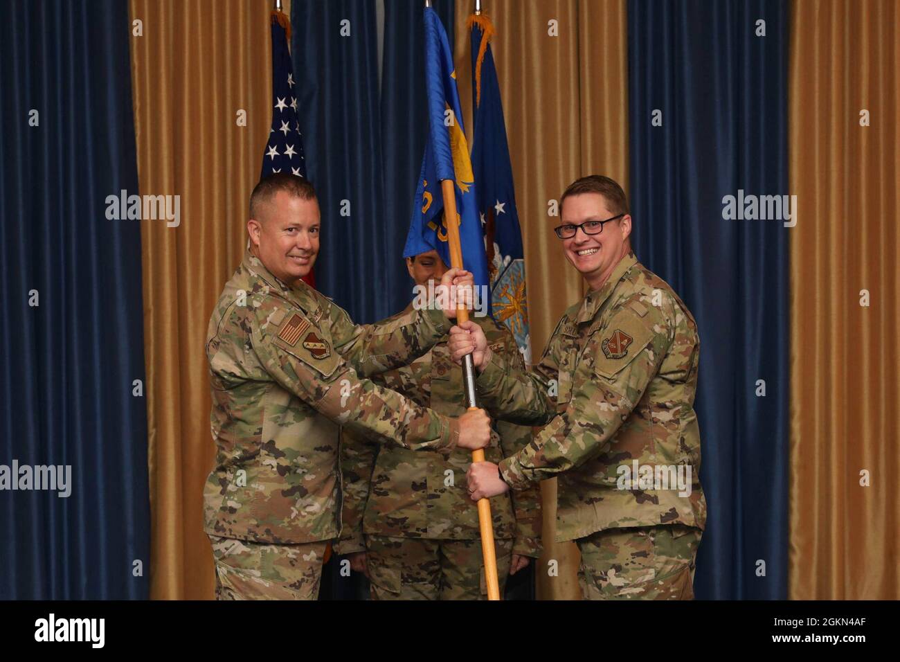 (Left) U.S. Air Force Col. James Clark, 11th Mission Support Group ...