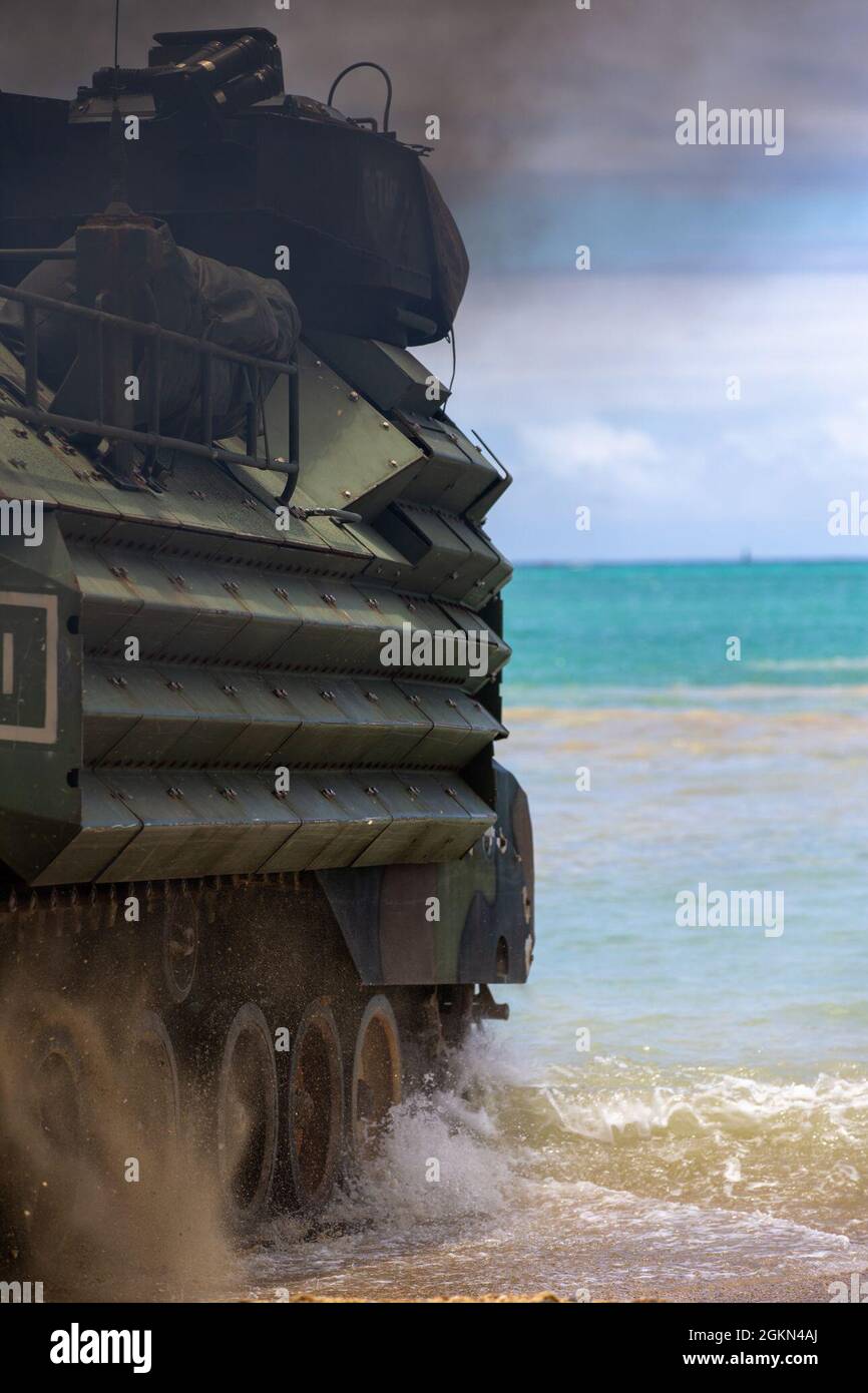 U.S. Marines with Company B, 3d Assault Amphibian Battalion, currently ...