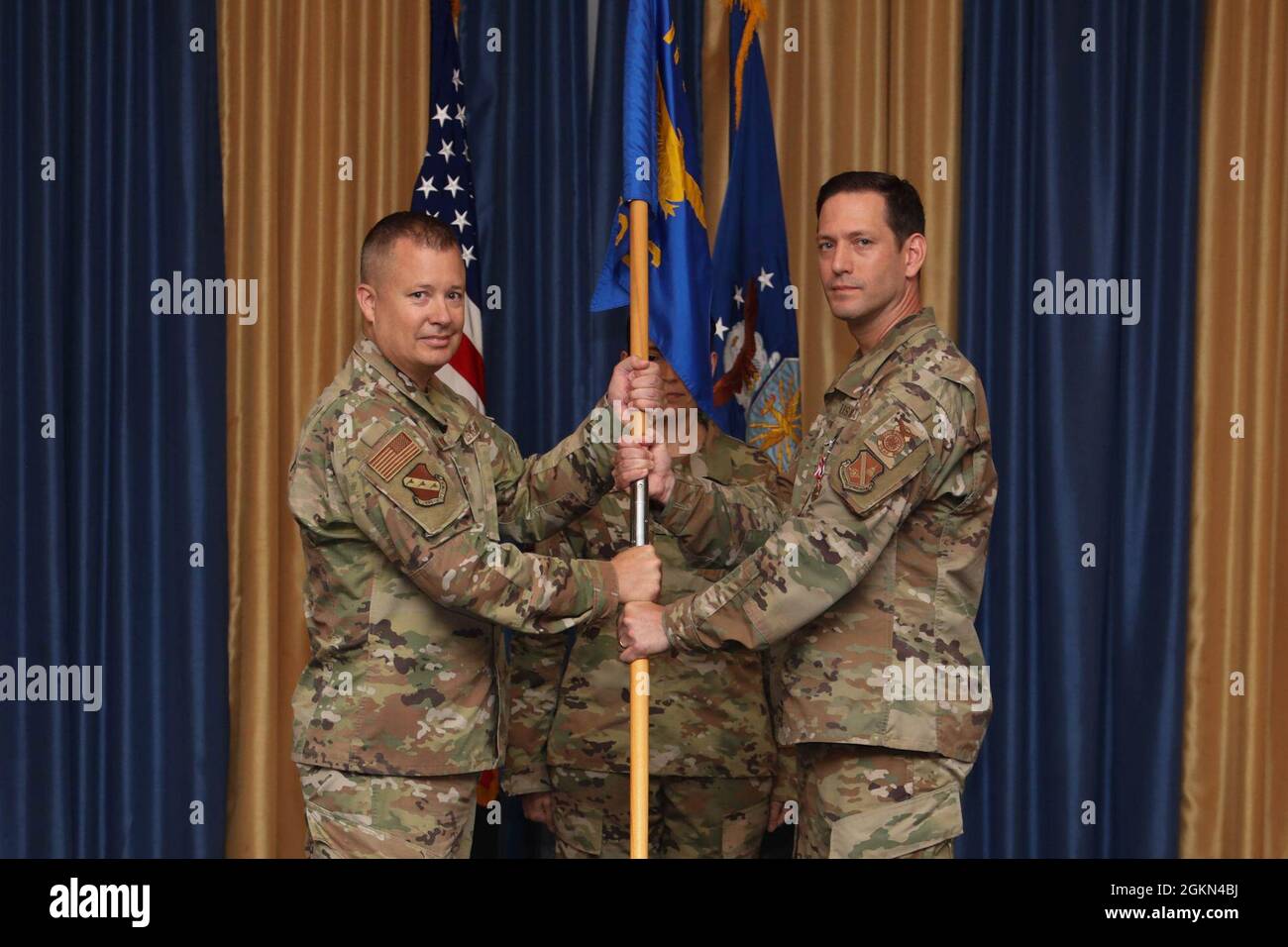 (Left) U.S. Air Force Col. James Clark, 11th Mission Support Group ...