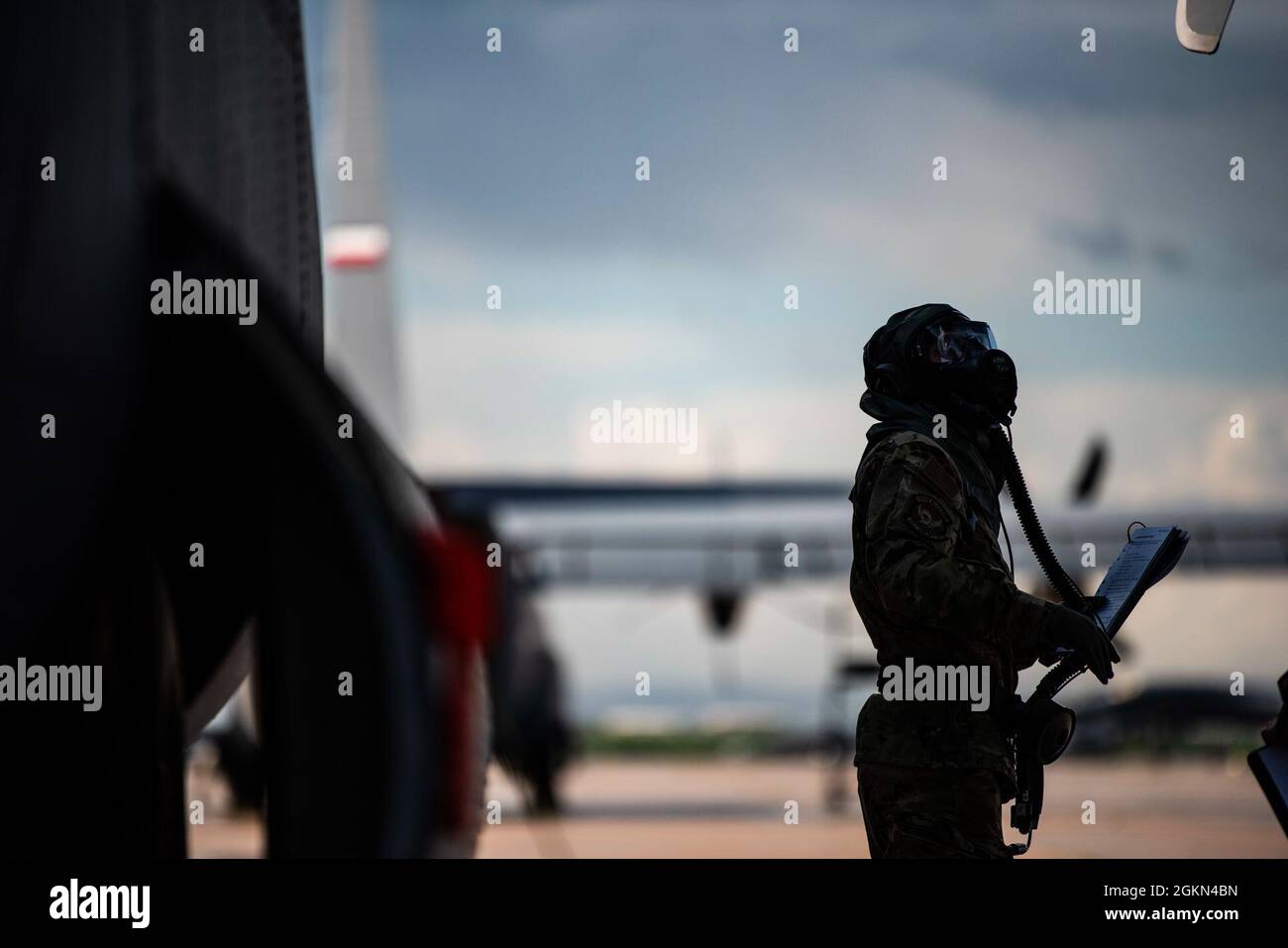 Senior Airman Noah Isom, 39th Airlift Squadron loadmaster, conducts ...