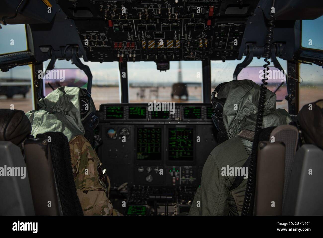Capt. Miranda Mila, left, and 1st Lt. Coltan Nading, both 40th Airlift ...