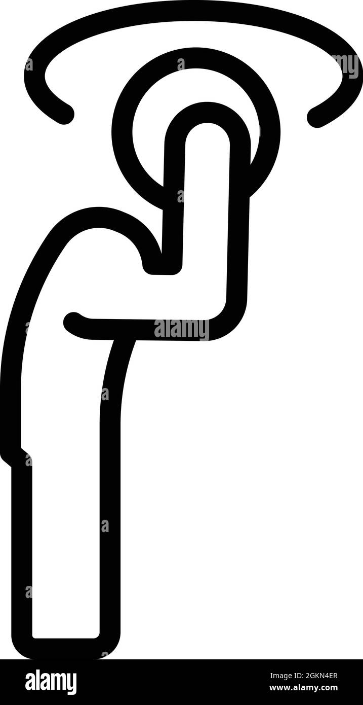 Human dizziness icon outline vector. Tired brain. Dizzy anxiety Stock ...