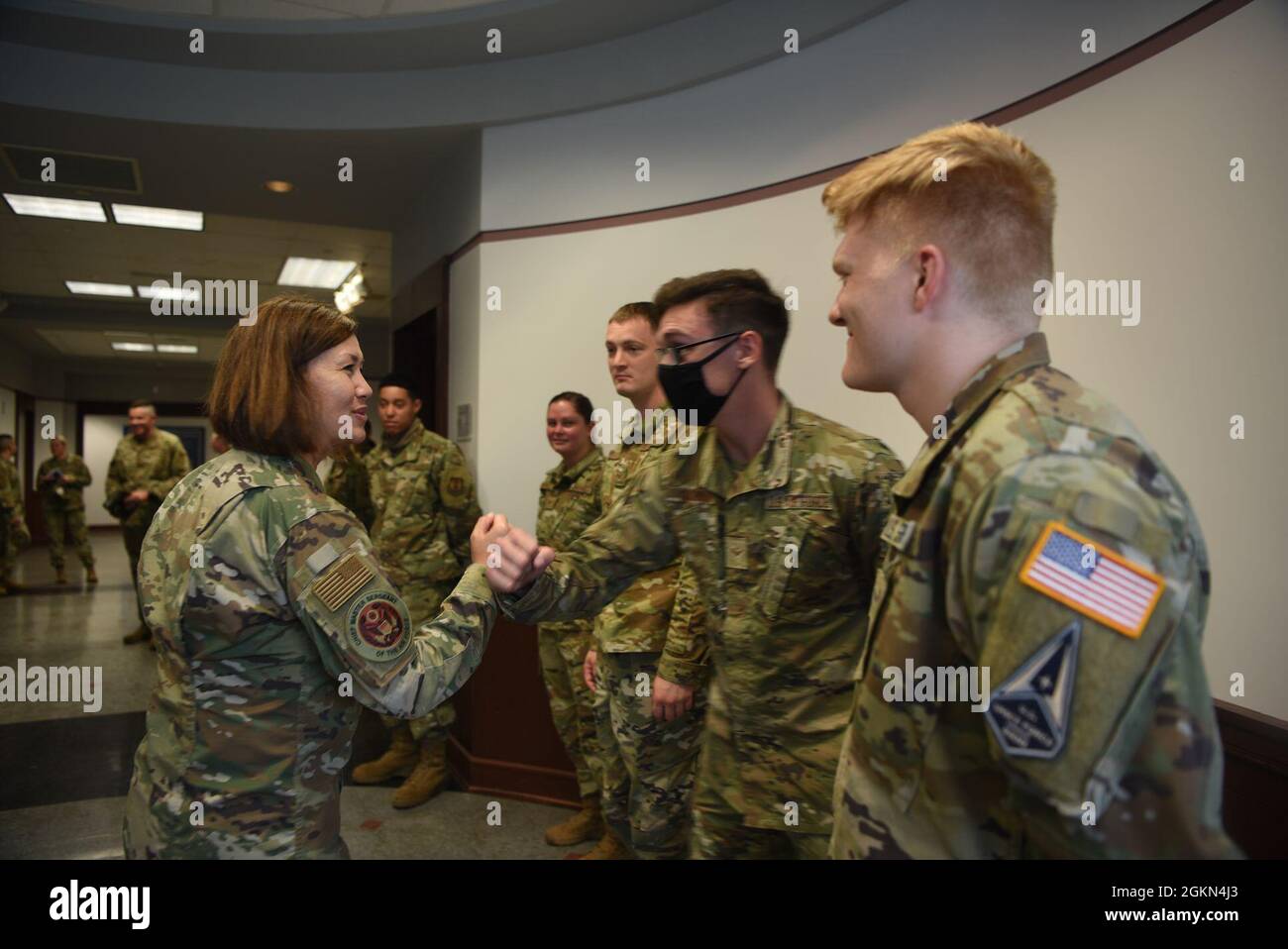 Chief Master Sergeant of the Air Force JoAnne S. Bass greets Airmen ...