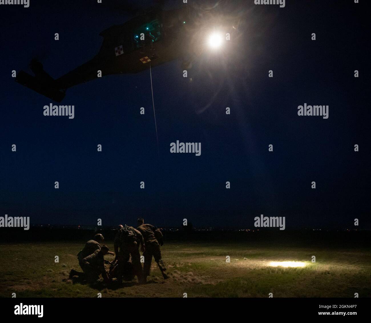 Flight medics and crew chiefs in Company C, 7th Battalion, 158th ...