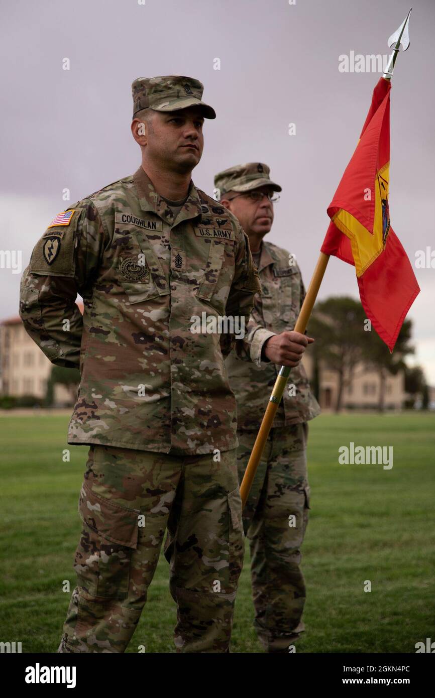 Soldiers assigned to the 1AD Reception Company, prepare to pass the ...