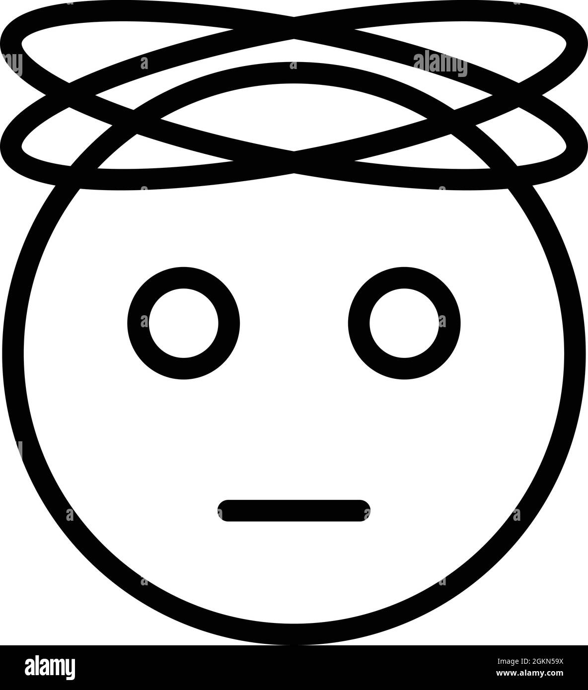 Flu dizziness icon outline vector. Dizzy headache. Vertigo disease ...