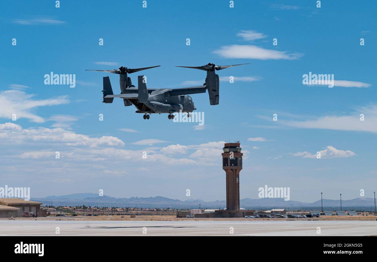 A CV-22B Osprey tiltrotor aircraft assigned to the 14th Weapons ...