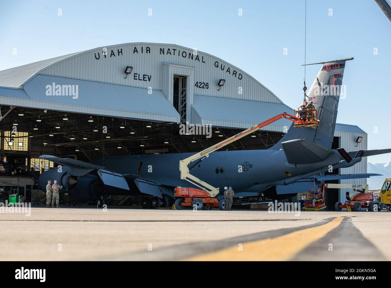 U.S. Airmen from the 151st Air Refueling Wing, Utah Air National Guard ...