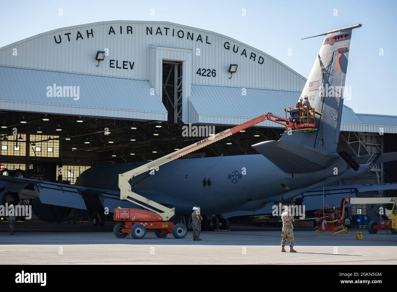 U.S. Airmen from the 151st Air Refueling Wing, Utah Air National Guard ...
