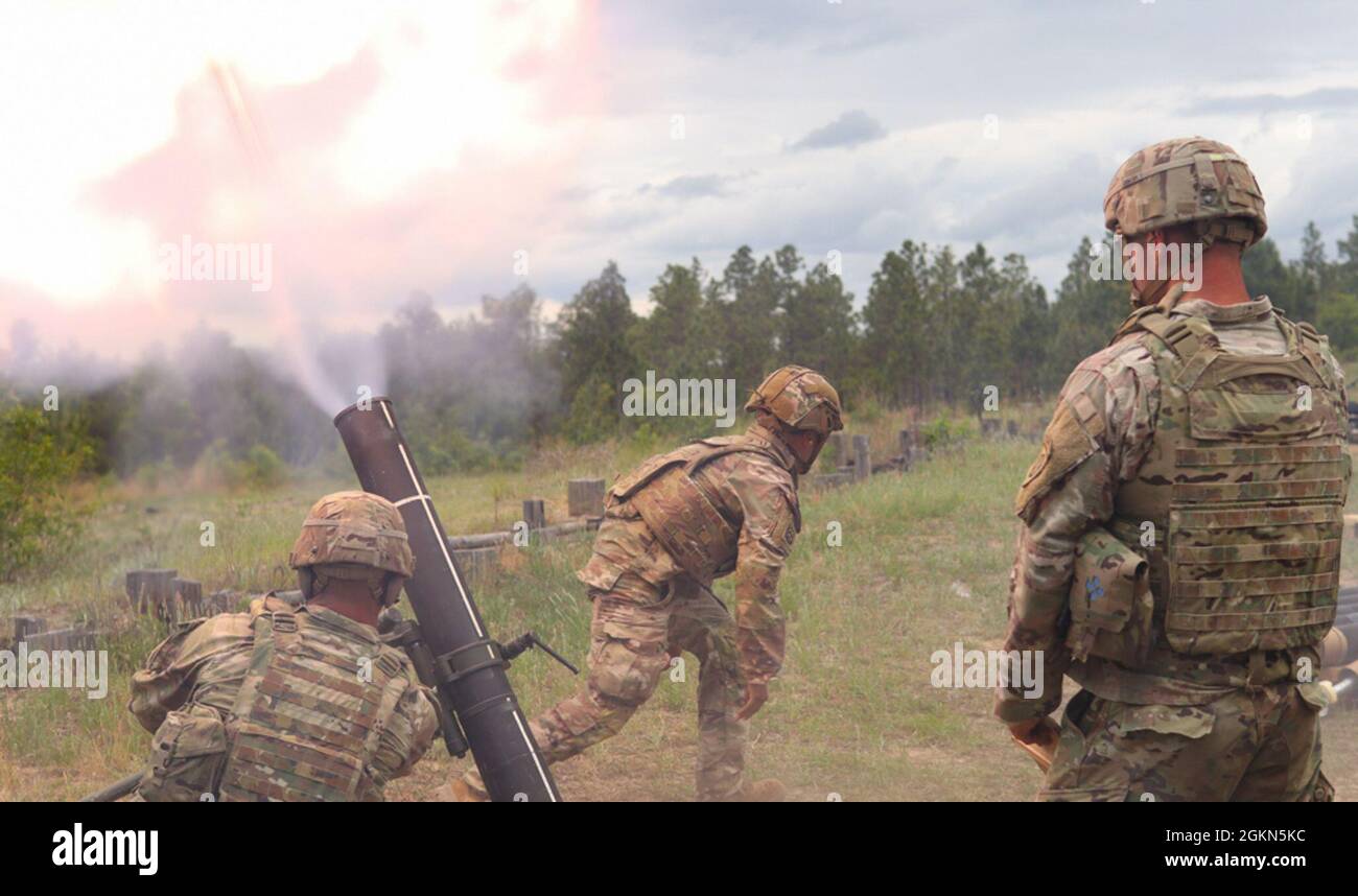 U.S. Army Mortarmen assigned to Alpha and Bravo Troop, 1st Squadron ...