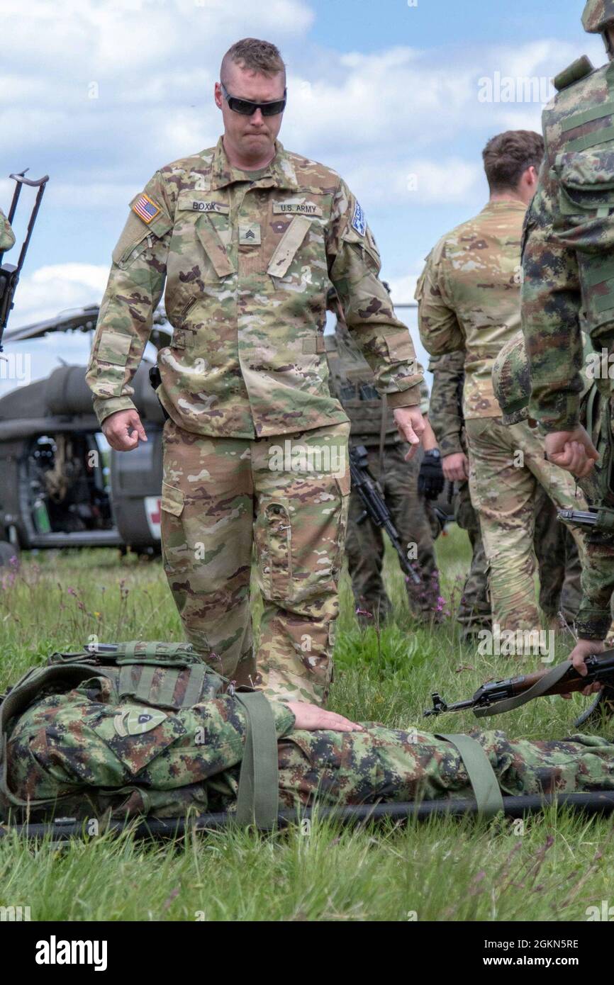 Sgt. Abraham Boxx, a critical care flight paramedic with the 1st ...