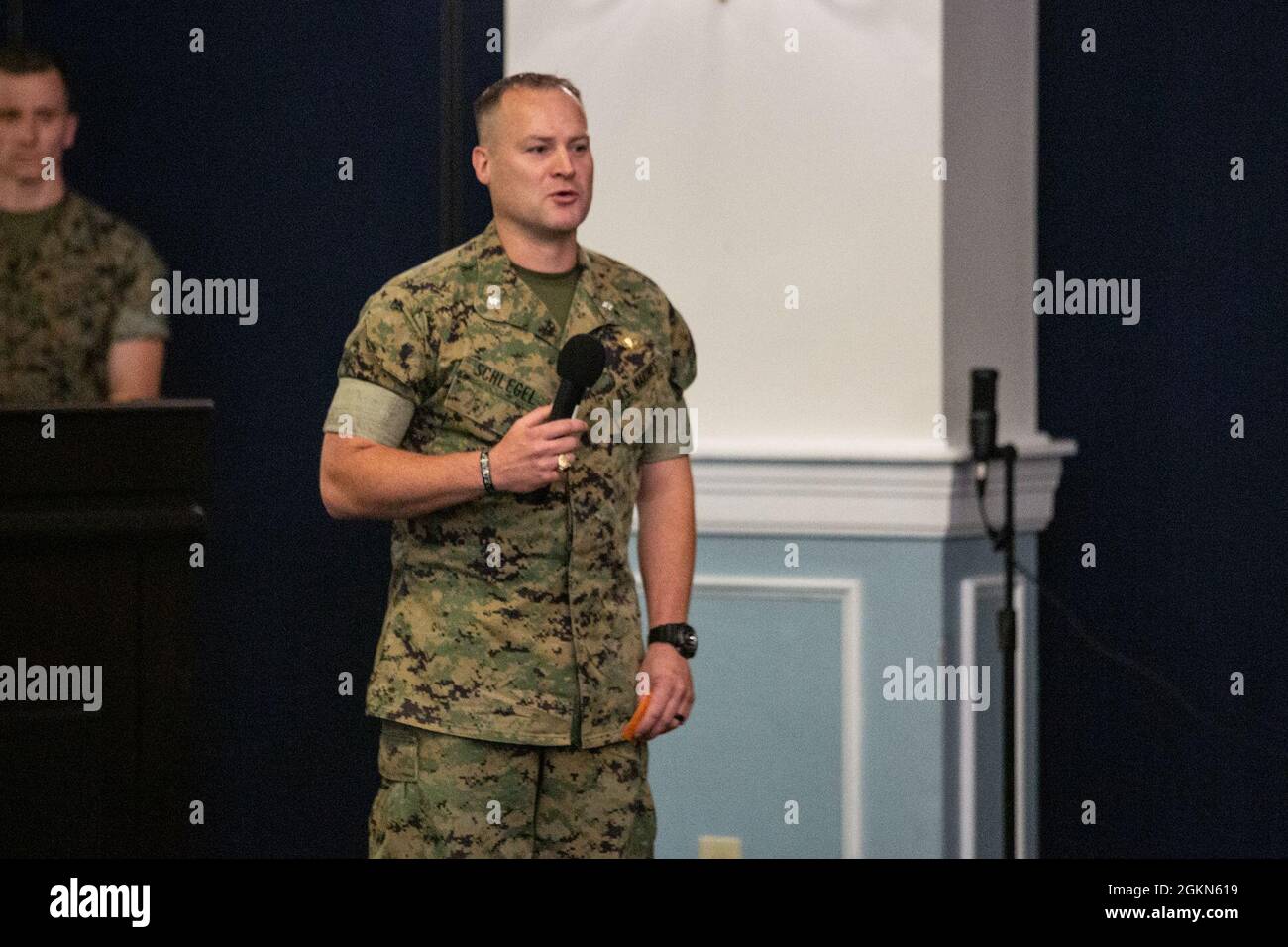 U.S. Marine Corps Lt. Col. Karl W. Schlegel, the commanding officer for ...