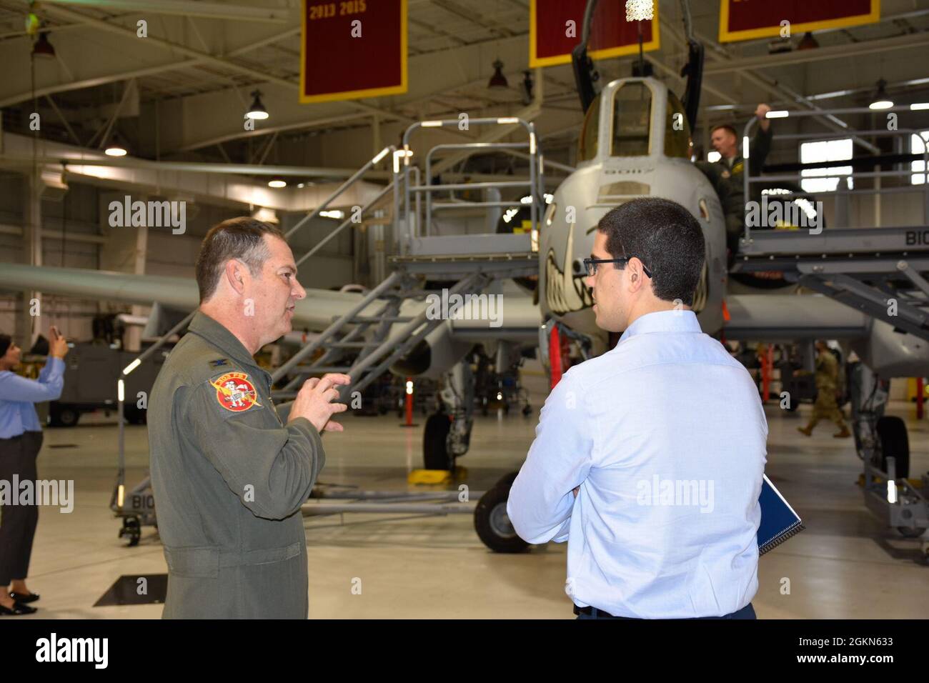 Staff members from Sen. Josh Hawley’s office visit the 442 Fighter Wing ...